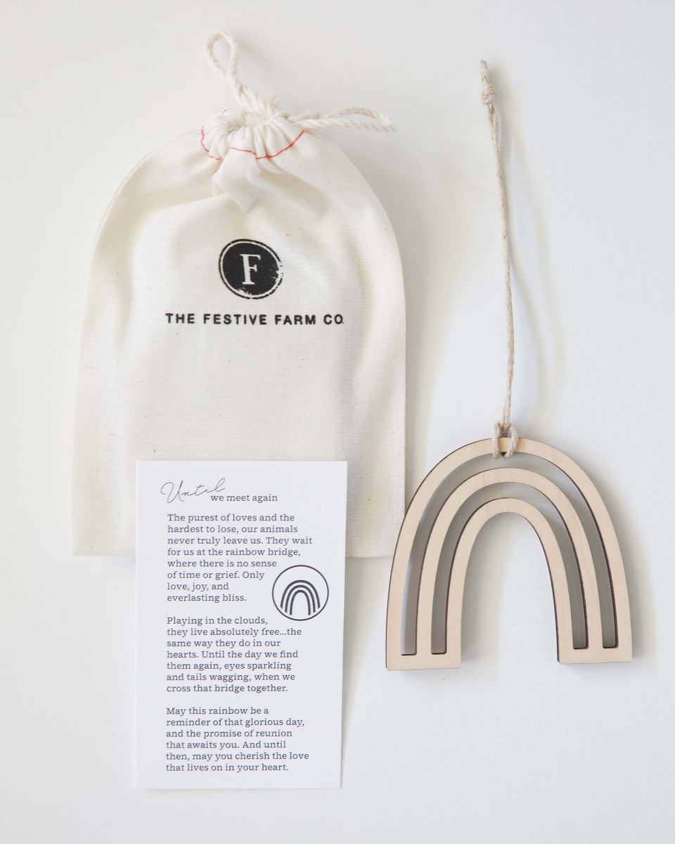 Rainbow Bridge Ornament | Pet Loss Sympathy Gift | The Festive Farm Co.